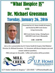 uphh jan event - Mill Creek Senior Living Community